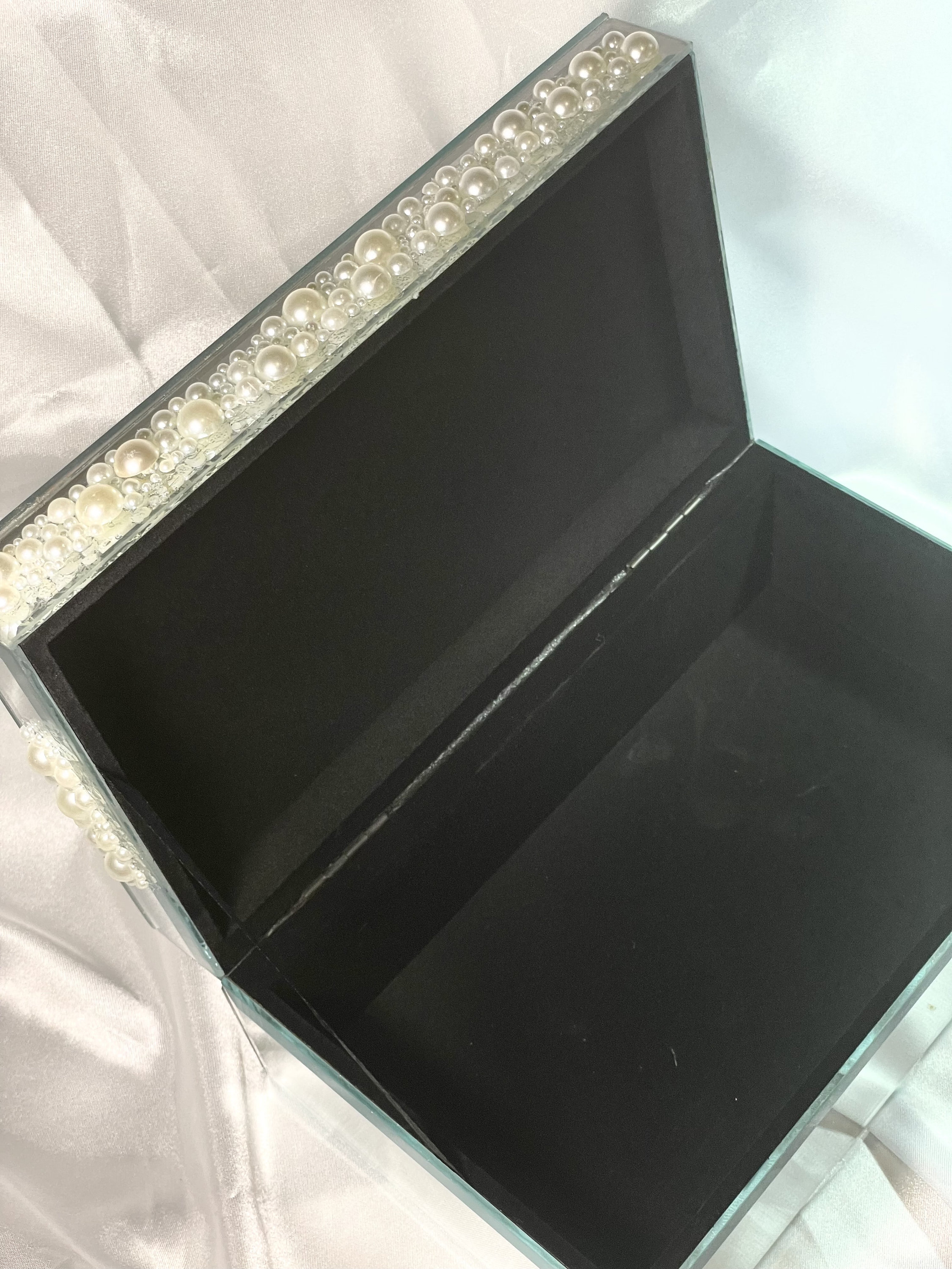 Bling Jewelry Box Bedazzled With Faux Pearls Mirror Finish One of a ...