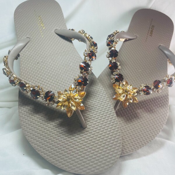 Bling Flip Flops - Etsy