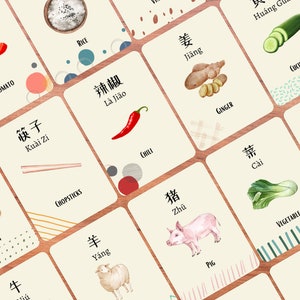 Preschool Chinese Bilingual Printable Flashcards. Food Unit. Instant ...