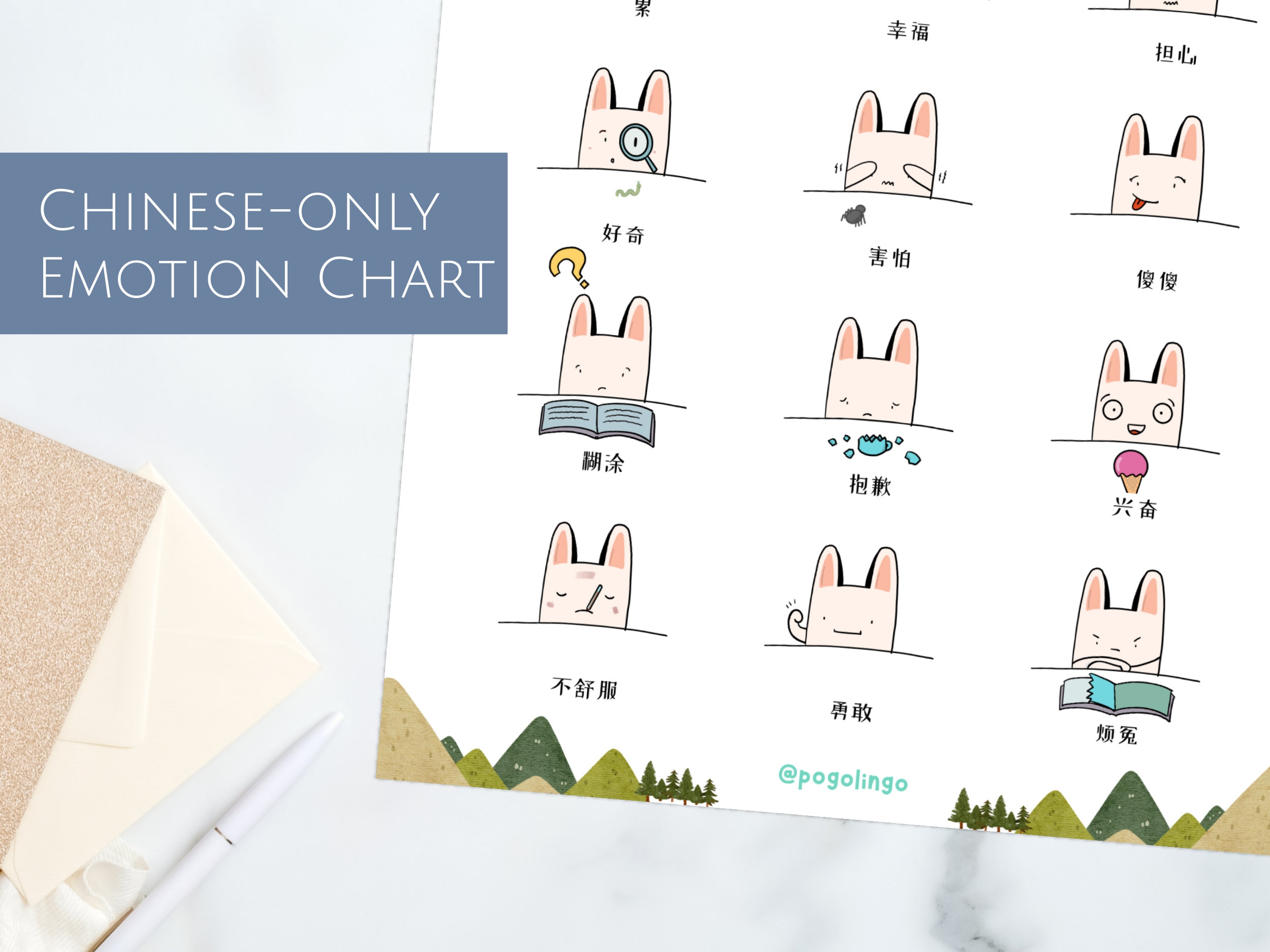 Preschool Chinese Bilingual Printable Activity & Flashcard Set. Emotion ...