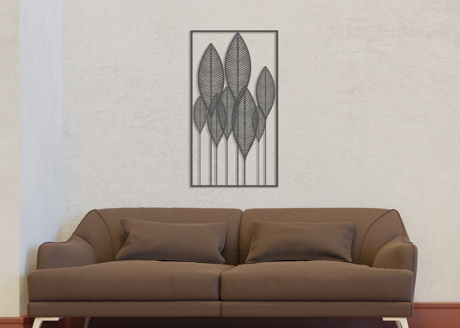 Leafes Metal Wall Decor, Black Metal Leaf Wall Art, Metal Decor for the ...