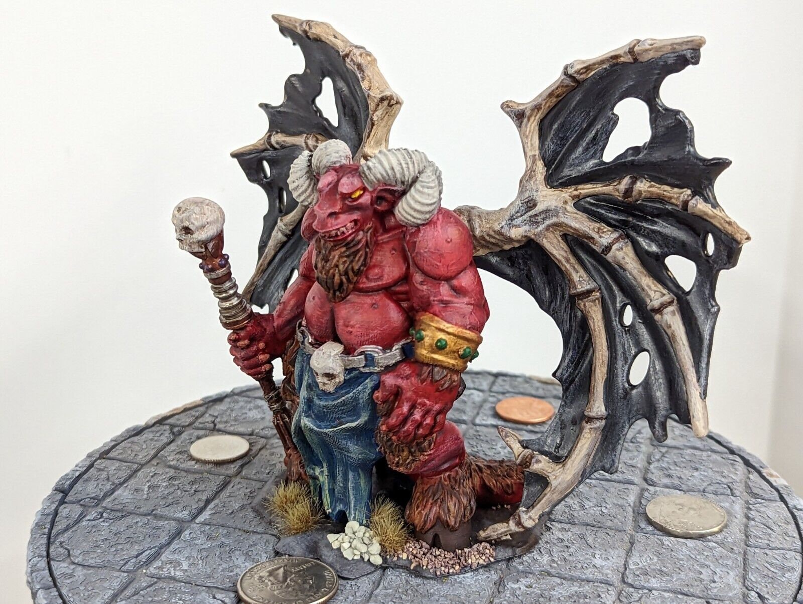Dungeons and Dragons Painted Orcus Mini, Handcrafted RPG Game Figure ...