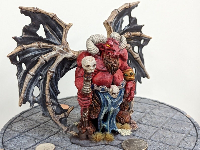 Dungeons and Dragons Painted Orcus Mini, Handcrafted RPG Game Figure ...