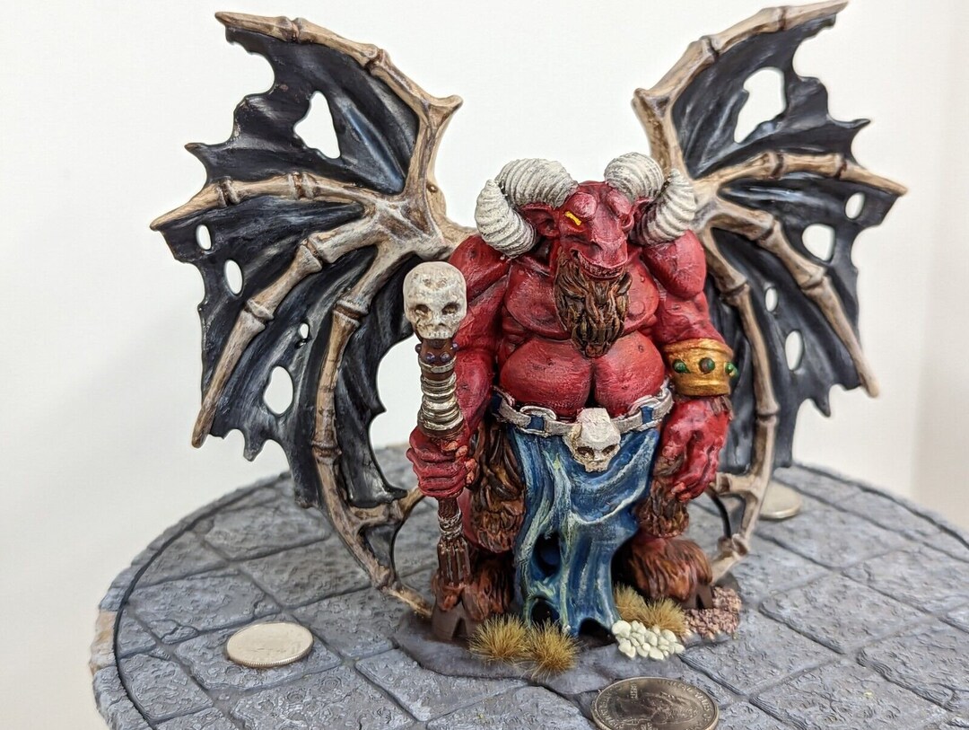 Dungeons and Dragons Painted Orcus Mini, Handcrafted RPG Game Figure ...