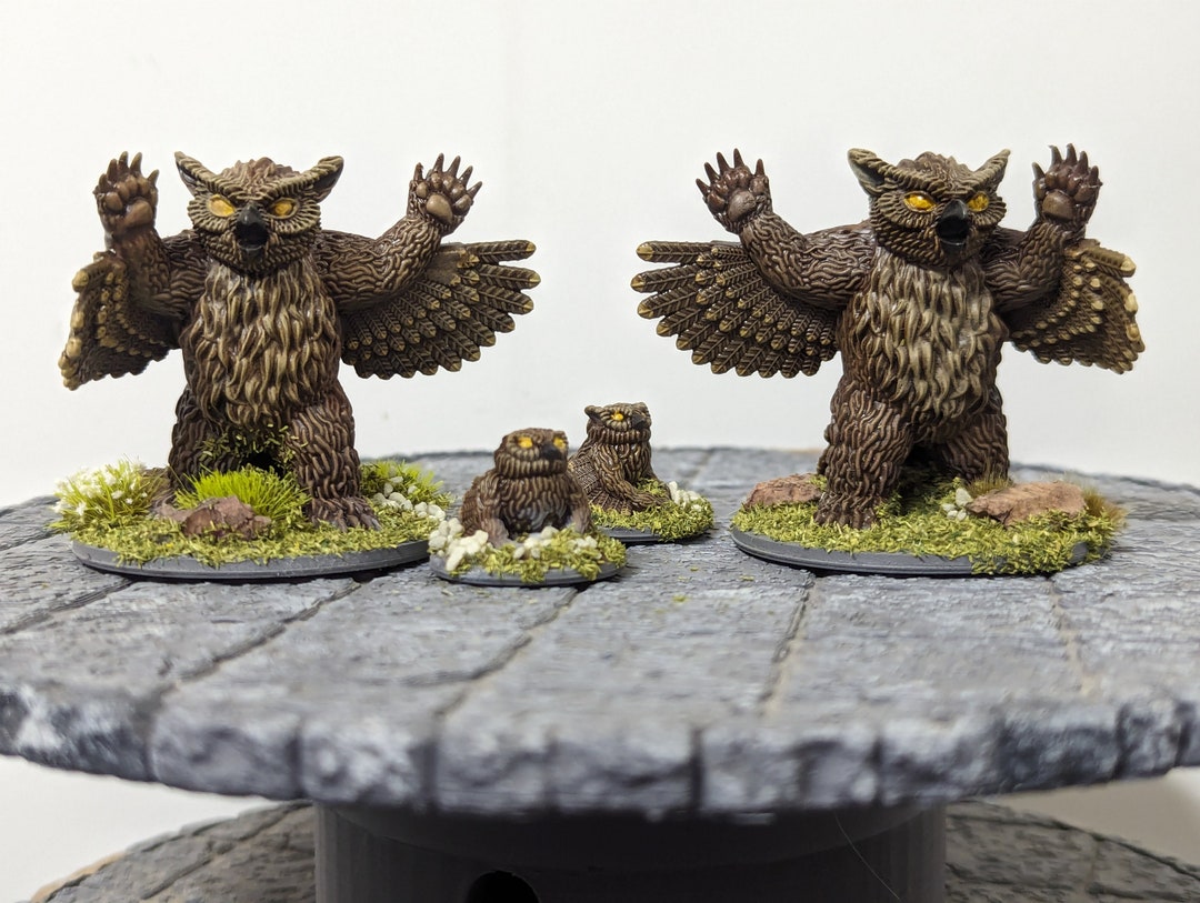 Owlbear Miniature for Dungeons and Dragons, Painted D&D Monster ...