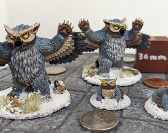 Owlbear Miniature for Dungeons and Dragons, Painted D&D Monster ...