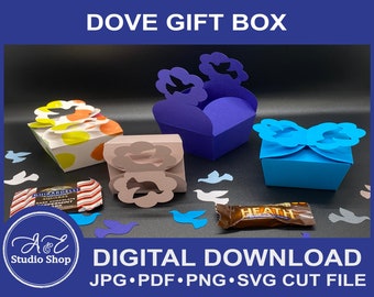 Dove Gift Box Svg - Etsy