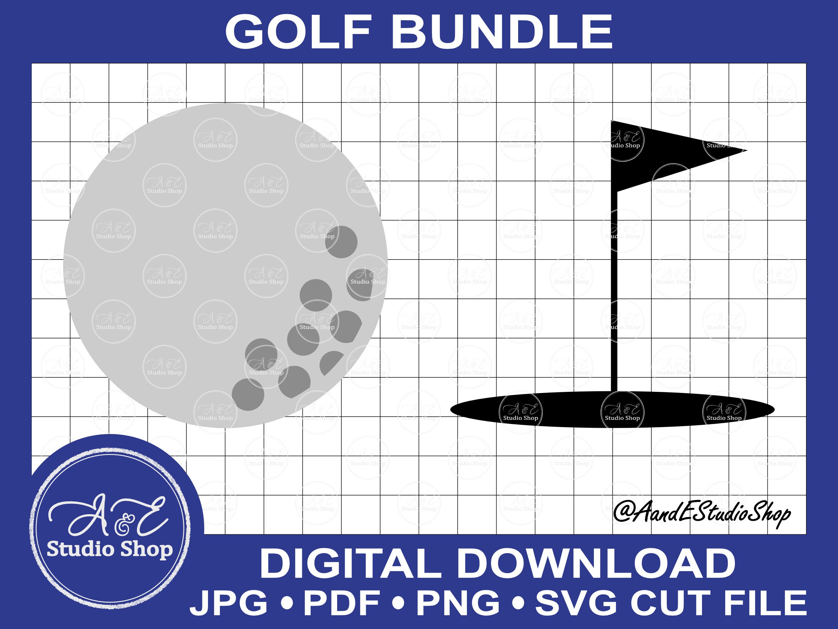 Golf Bundle - Layered Golf Ball and Flag - Digital Download Only - SVG ...