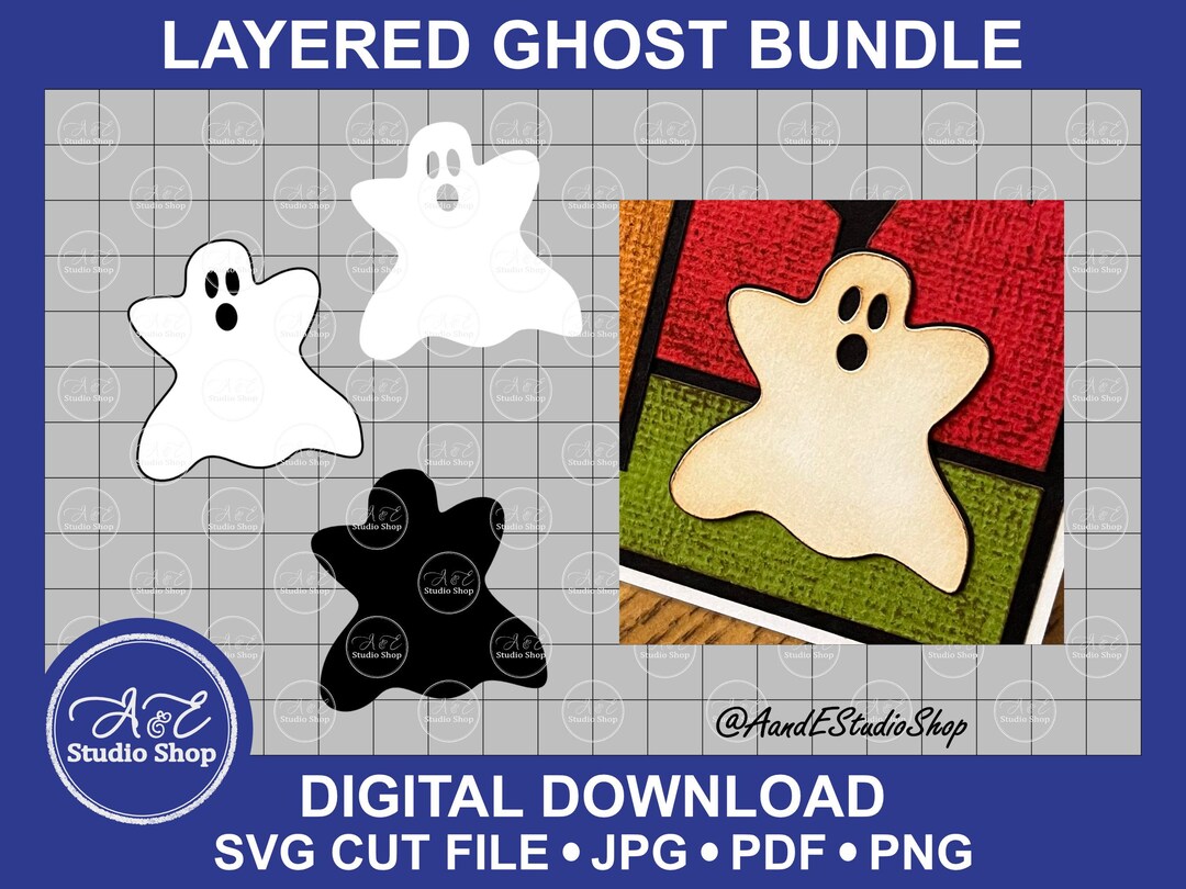 Ghost Bundle - Layered - Digital Download Only - SVG Cut & Image Files ...