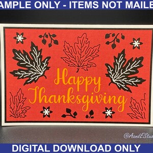 Thanksgiving Card - Happy Thanksgiving - Fall Leaves - PDF Ready to ...