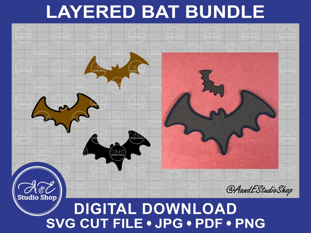Bat Bundle - Layered - Digital Download Only - SVG Cut & Image Files ...