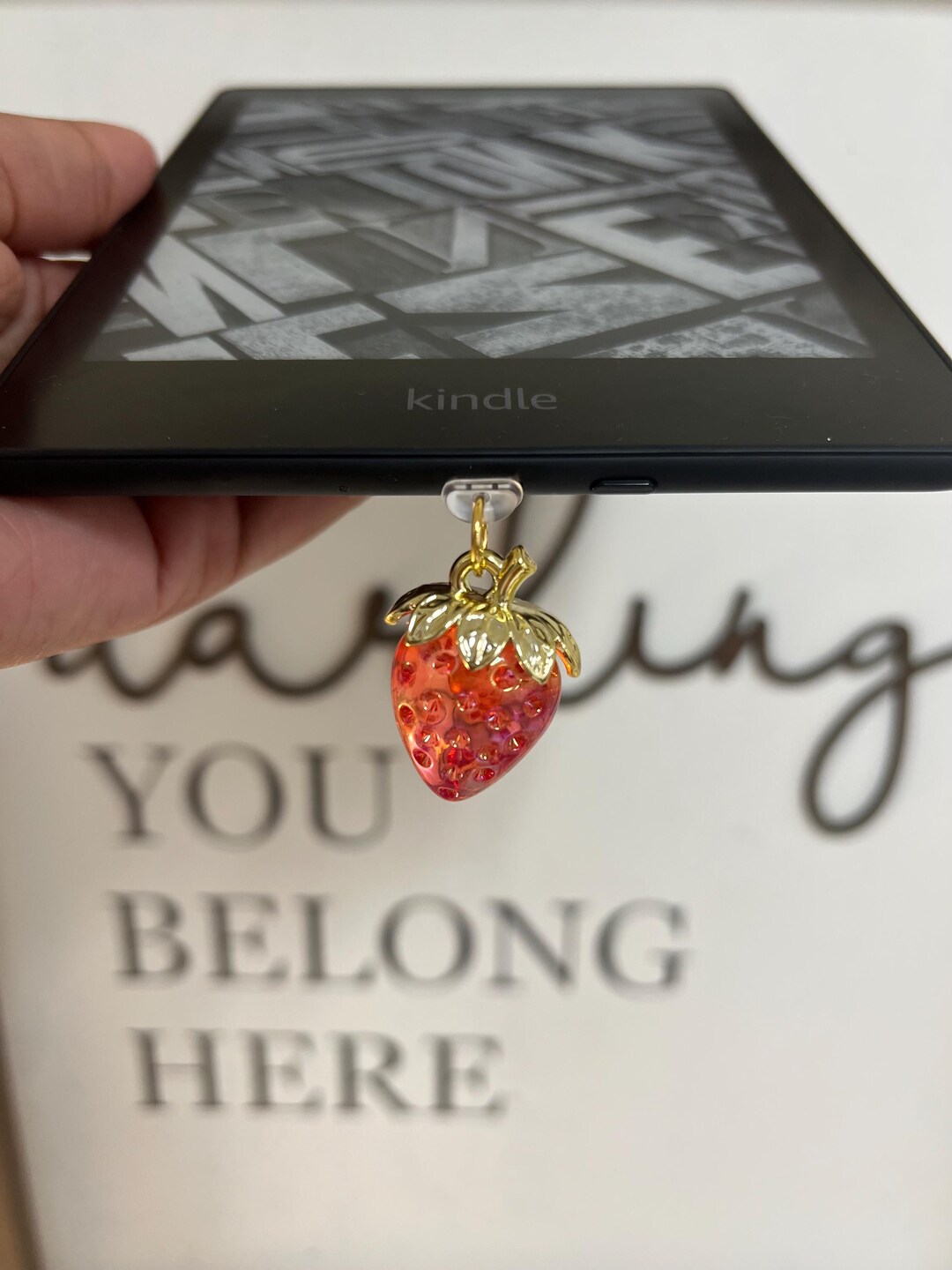 Kindle Charm, Strawberry Dreams, Kindle Accessories, Kindle Dust Plugs ...