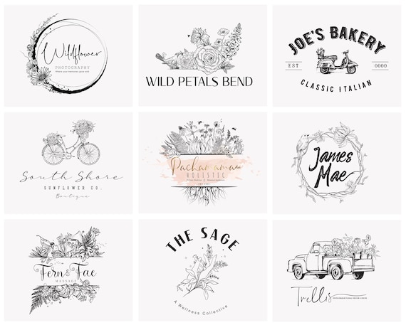 Hand Drawn Logo Logo Design Custom Logo Design Simple | Etsy