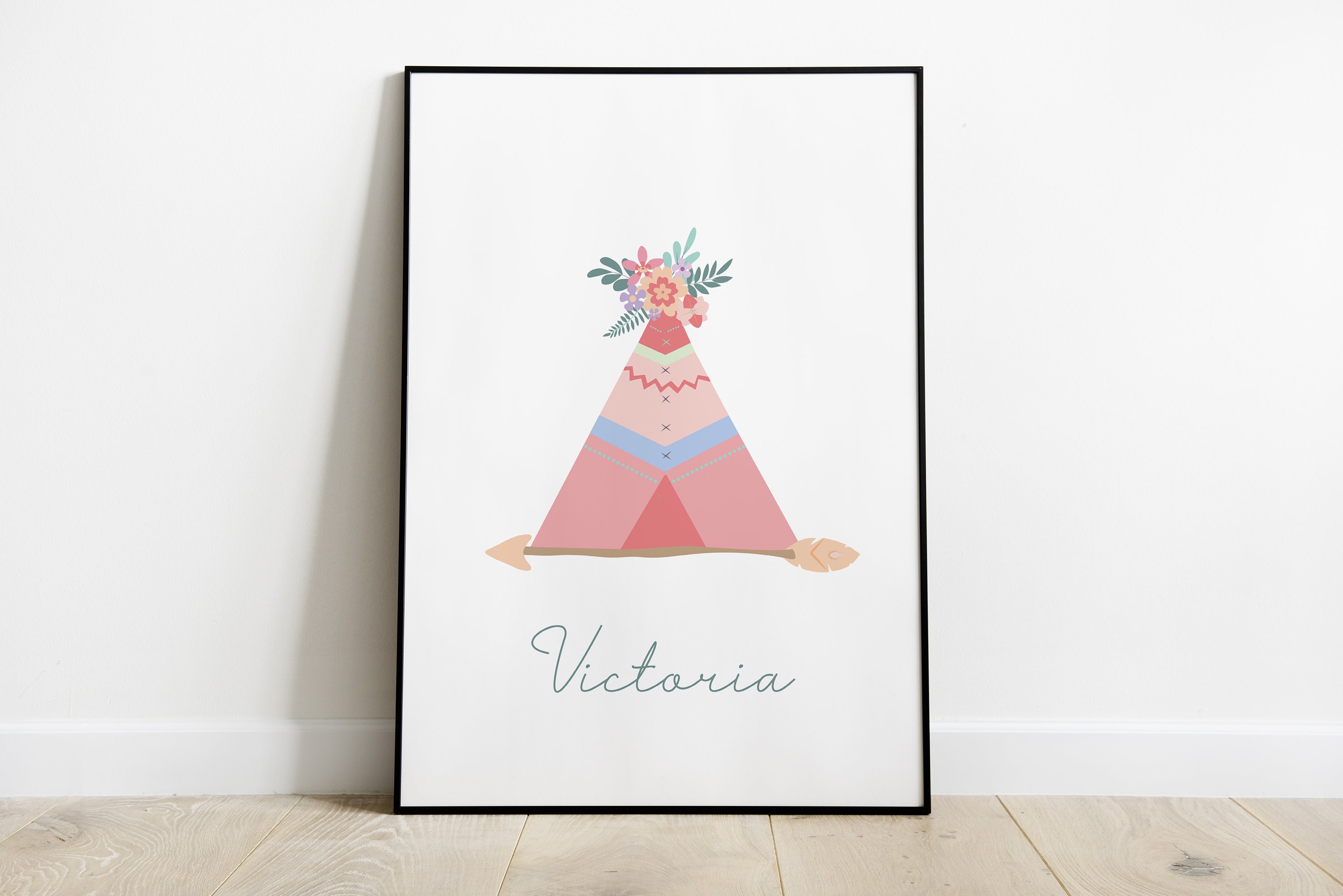 Customizable Tipi Poster Birth Gift Baby or Child Poster - Etsy