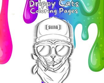 Drippy Color Pages - Etsy