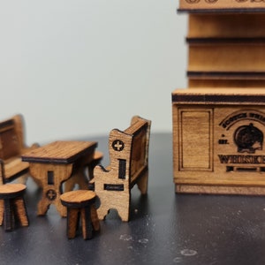 Bar Furniture Kit - 1:48th Scale, Miniature - Etsy