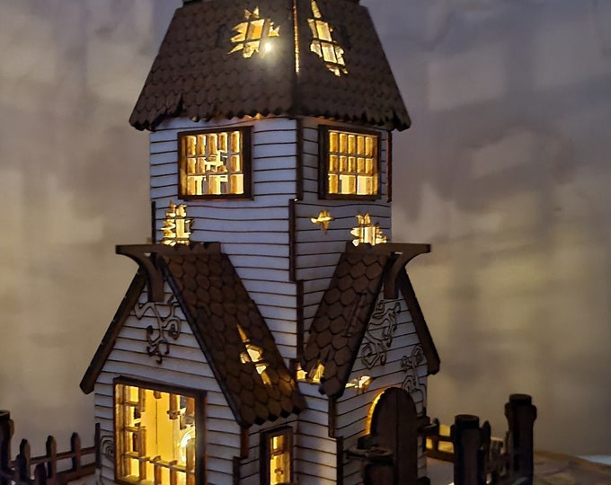 Victorian Gothic Haunted Dollhouse Witch House Handmade By Artist