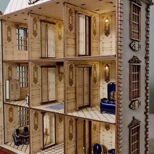 DOLLHOUSE , Miniature Kit Model "the French Palace "1:48th Scale Kit ...