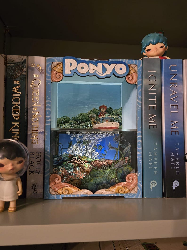 Ponyo Book Nook Kit - DIY Miniature Diorama | Animated Film Inspired - Etsy