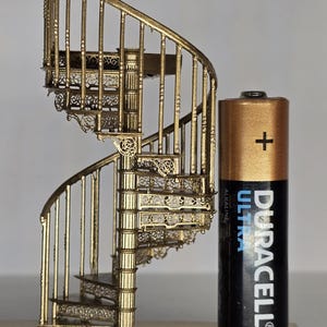 Spiral Staircase - 3D Printed in 1;48th Scale - Miniature Dollhouses - Etsy