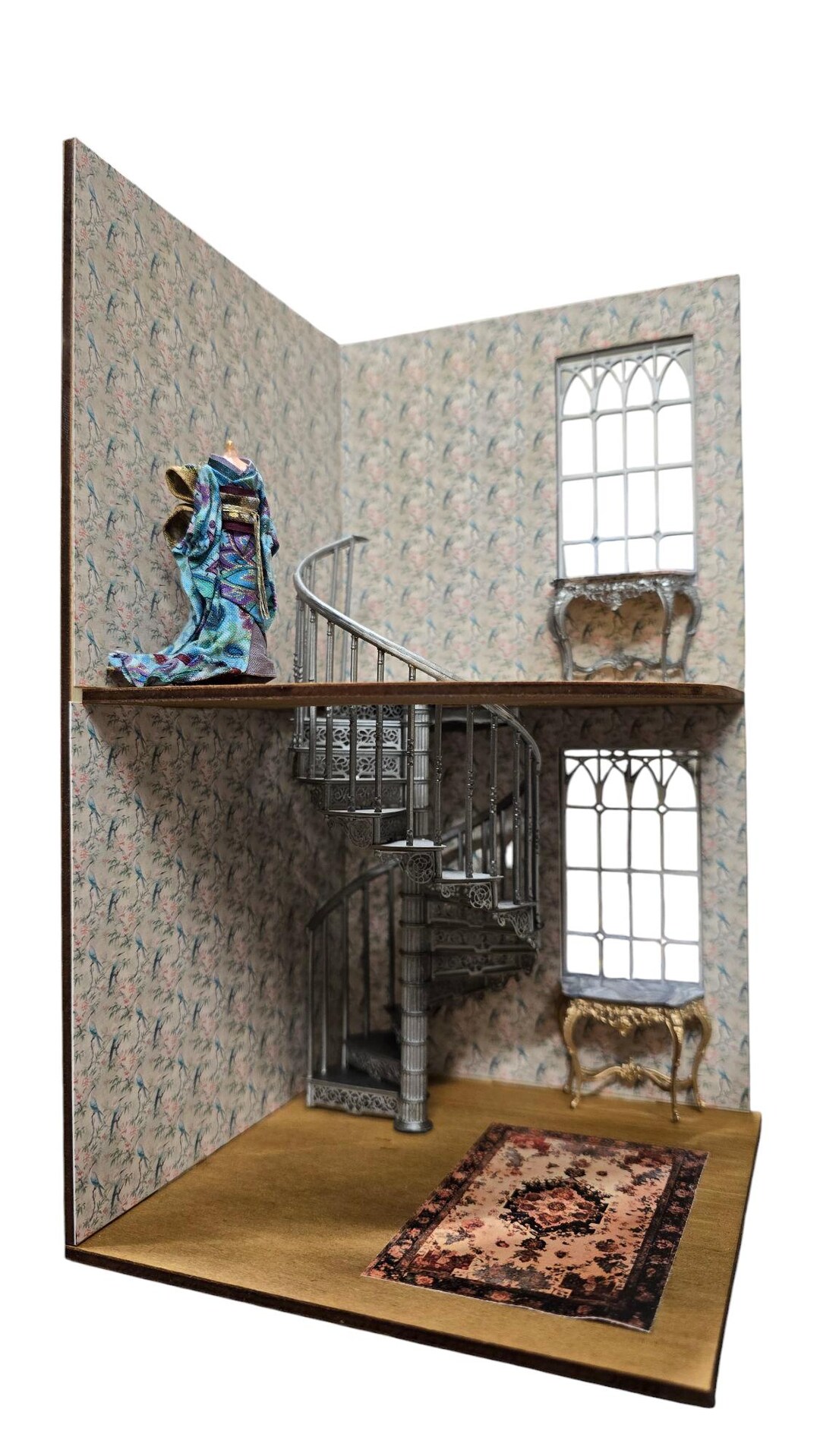 Spiral Staircase - 3D Printed in 1;48th Scale - Miniature Dollhouses - Etsy