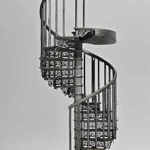 Spiral Staircase - 3D Printed in 1;48th Scale - Miniature Dollhouses - Etsy