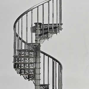 Spiral Staircase - 3D Printed in 1;48th Scale - Miniature Dollhouses - Etsy