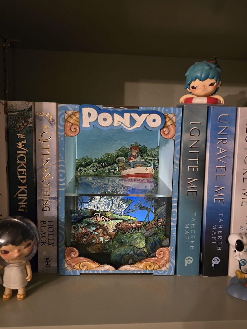 Ponyo Book Nook Kit - DIY Miniature Diorama | Animated Film Inspired - Etsy