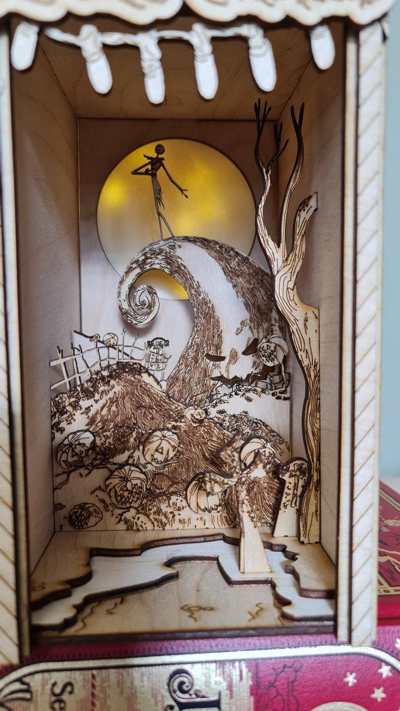 Nightmare Before Christmas DIY Book Nook / Diorama Kit | Cornel73 - Etsy