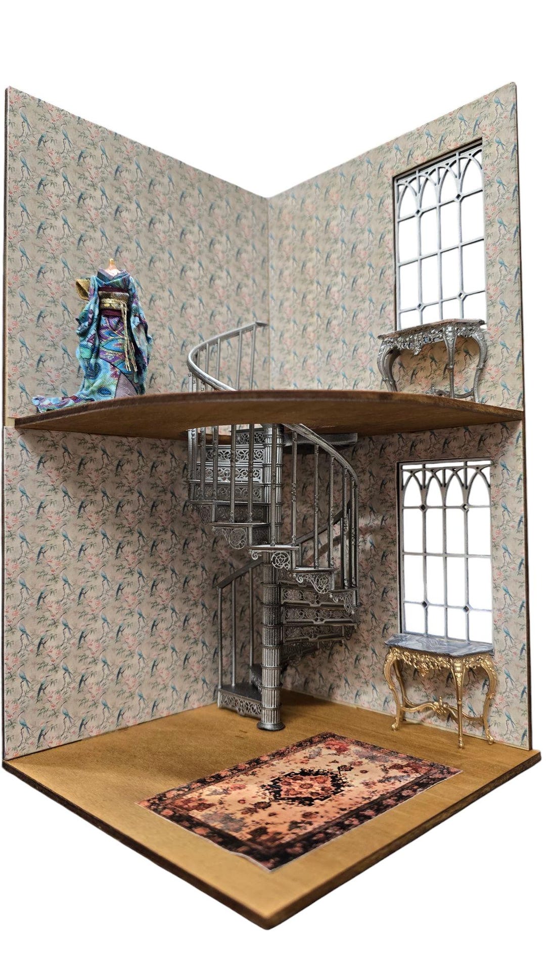Spiral Staircase - 3D Printed in 1;24th Scale - Miniature Dollhouses - Etsy