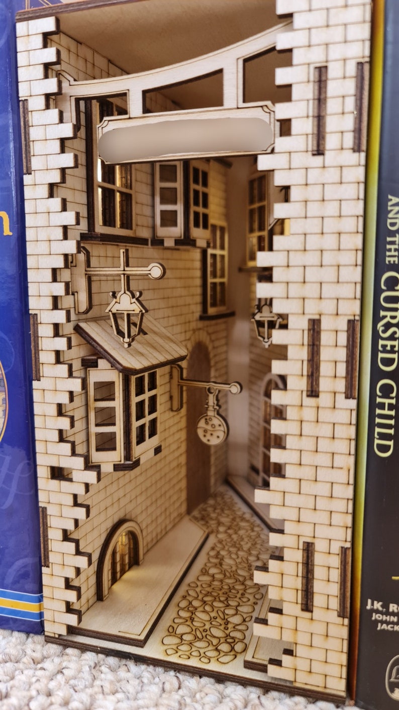 Book Nook Kit/diorama - Magical Alley With Lights - Bookshelf Insert ...
