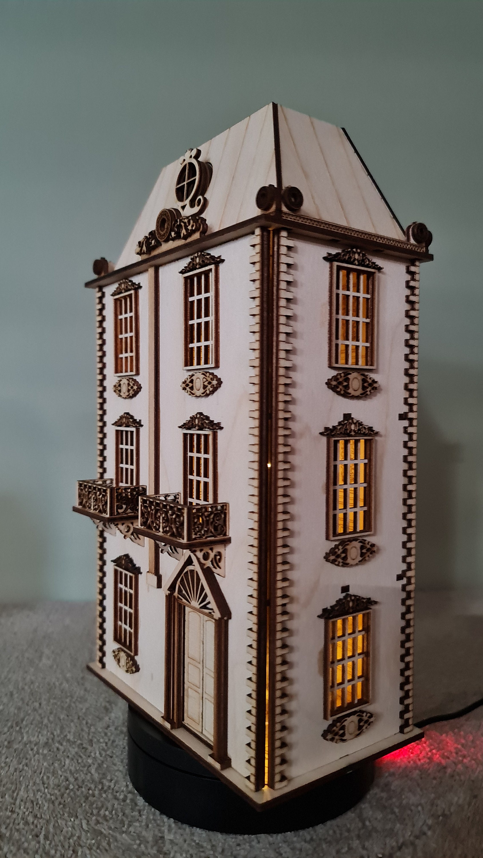 Dollhouse , Miniature Kit Model "la Grande Maison" DIY Kit With Open ...
