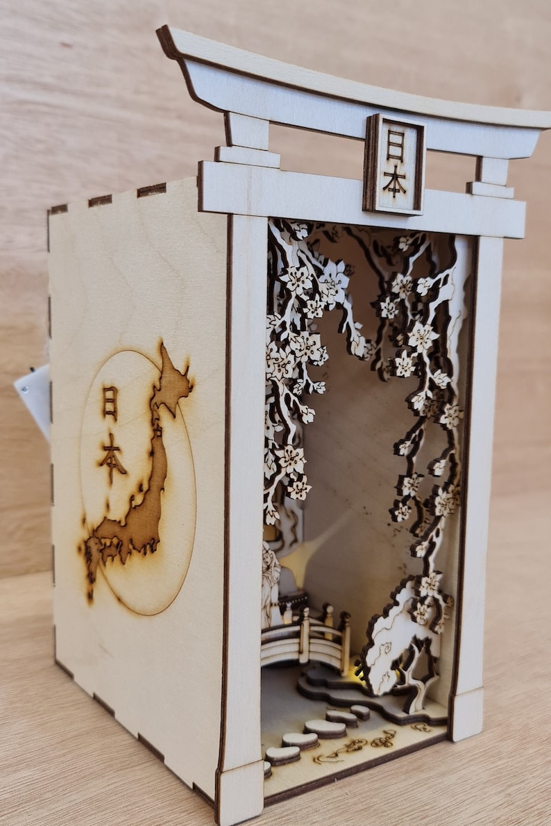 Book Nook / Diorama Japanese Book Nook Kit/ Bookshelf - Etsy