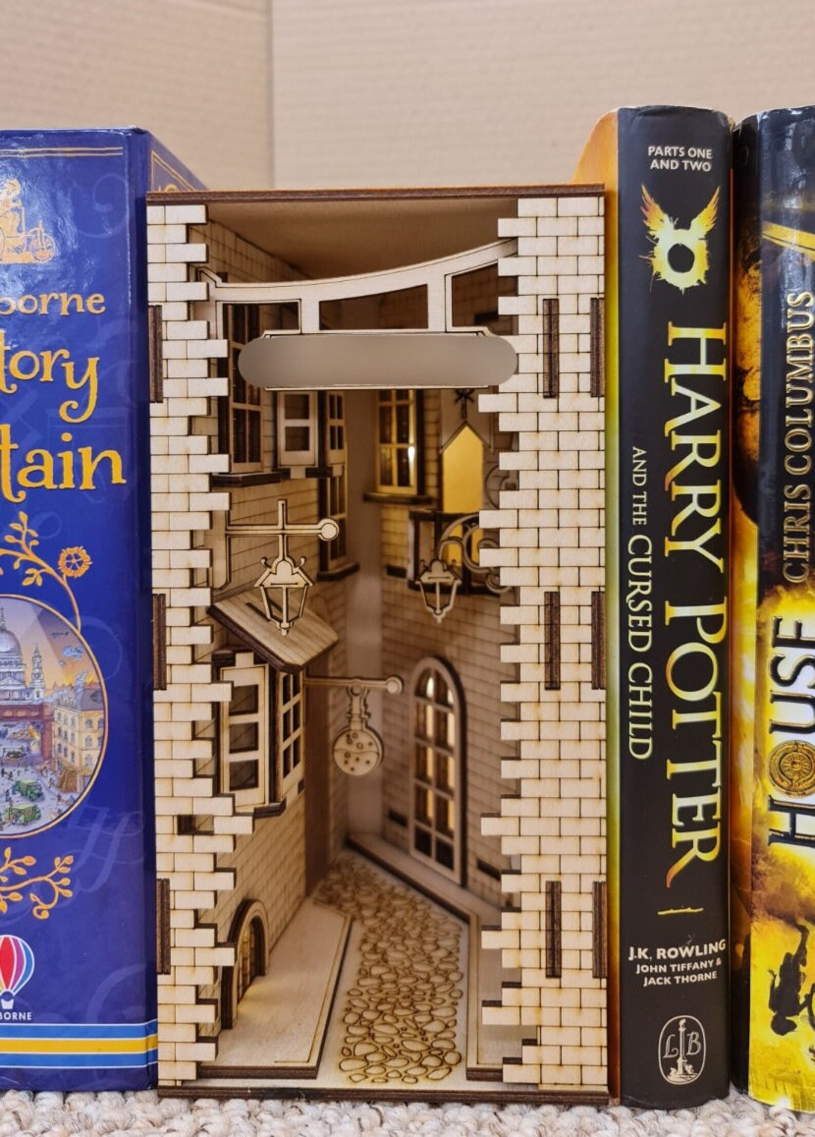 Book Nook Kit/diorama - Magical Alley With Lights - Bookshelf Insert ...