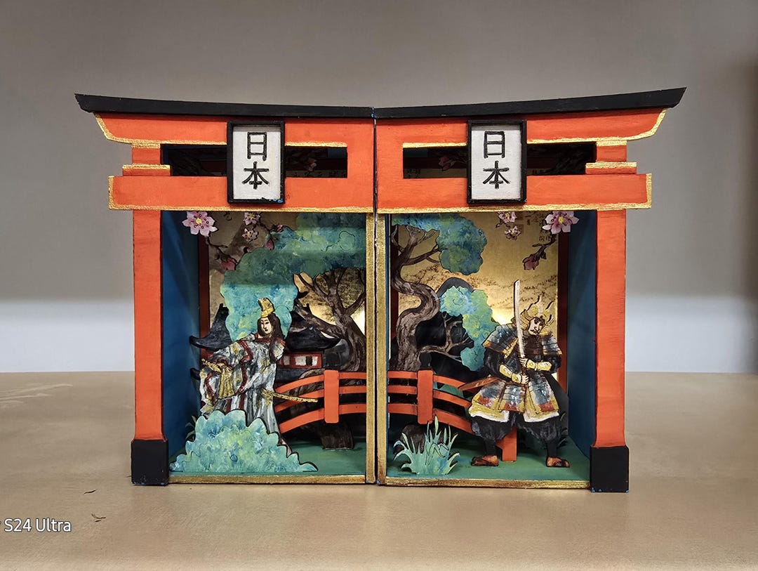 Japanese Mini Booknook, Bookend, Diorama- Kit - Etsy