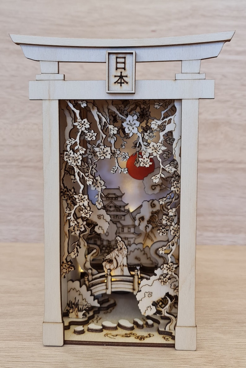 Book Nook / Diorama Japanese Book Nook Kit/ Bookshelf - Etsy