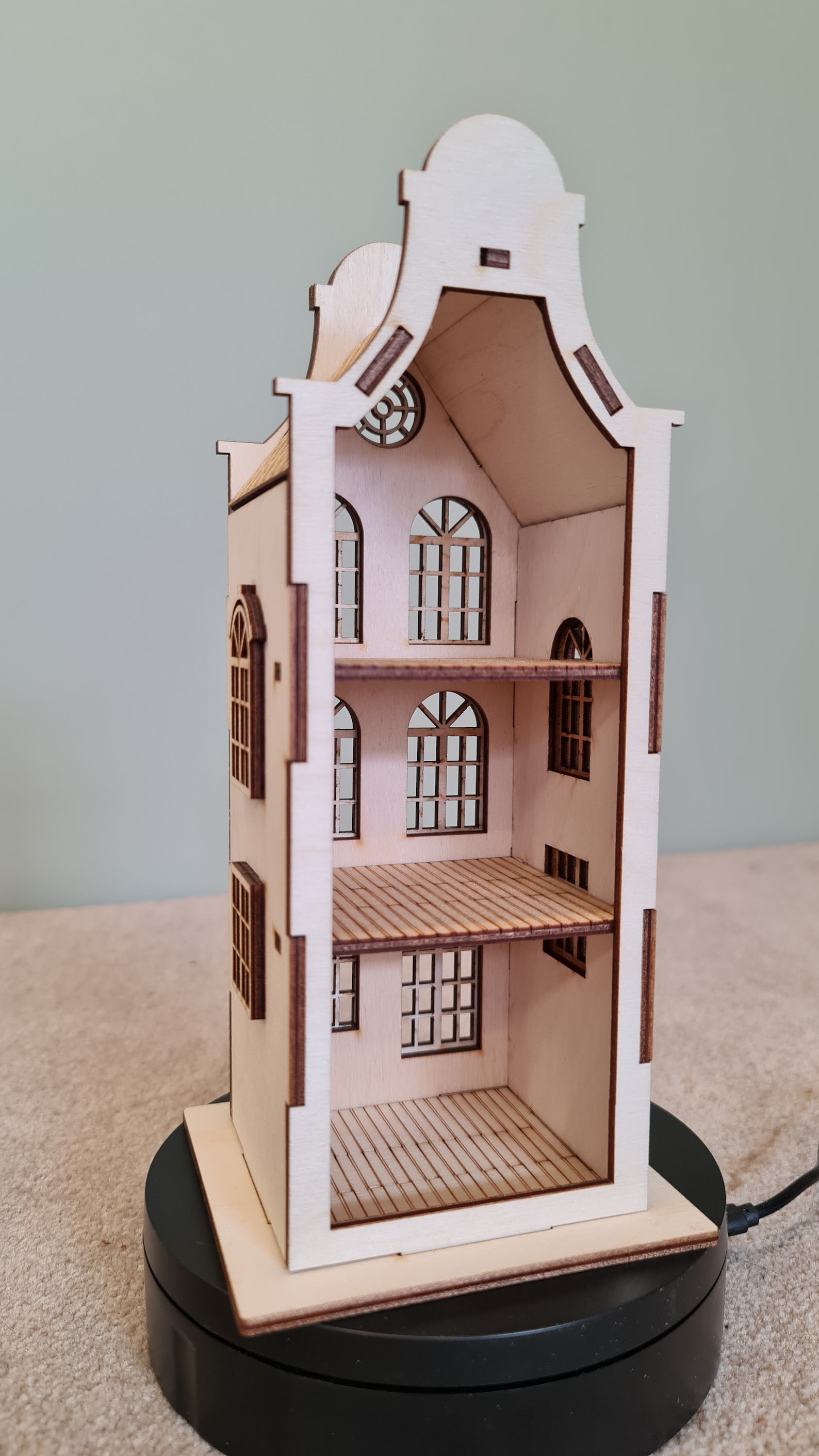 Town House No.2 Dollhouse DIY Kit Scale 1:48 | Cornel73 - Etsy