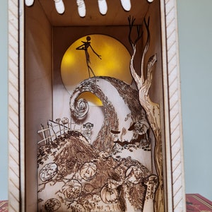 Nightmare Before Christmas DIY Book Nook / Diorama Kit | Cornel73 - Etsy