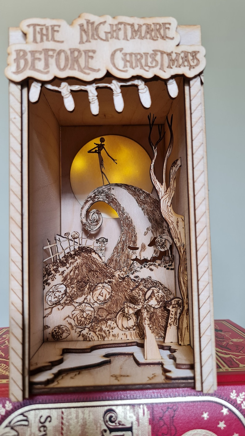 Nightmare Before Christmas DIY Book Nook / Diorama Kit | Cornel73 - Etsy
