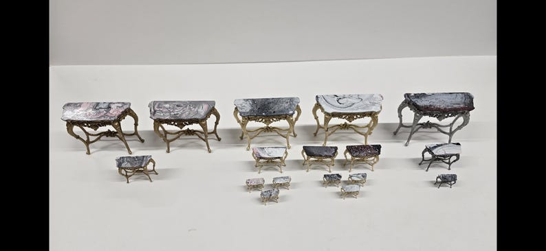 Baroque Side Table- Miniature-3d Printed-finished Painted - Etsy