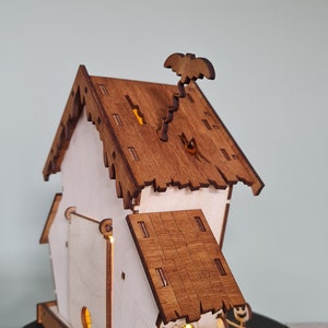 Dollhouse , Miniature Kit Model "haunted House - Halloween" DIY Kit ...