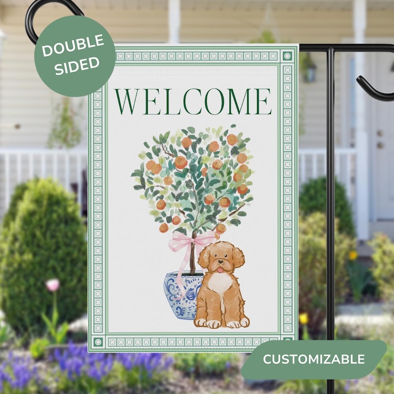 Preppy Dog Yard Flag - Etsy
