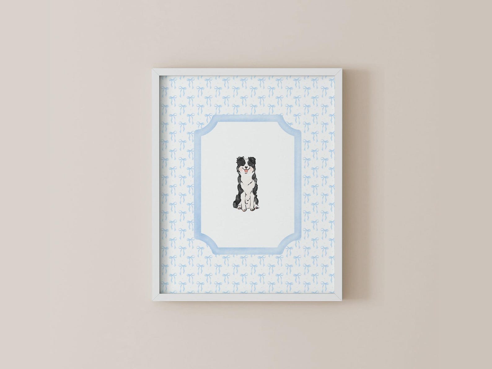 Personalized Australian Shepherd Print Gifts Custom Preppy Blue ...