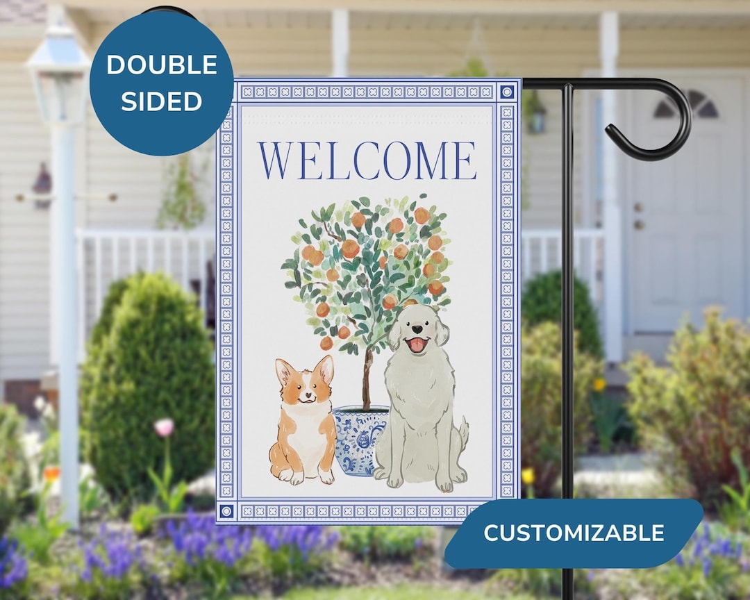 Personalized Dog Breed Garden Flag, Custom Pet Yard Art With ...
