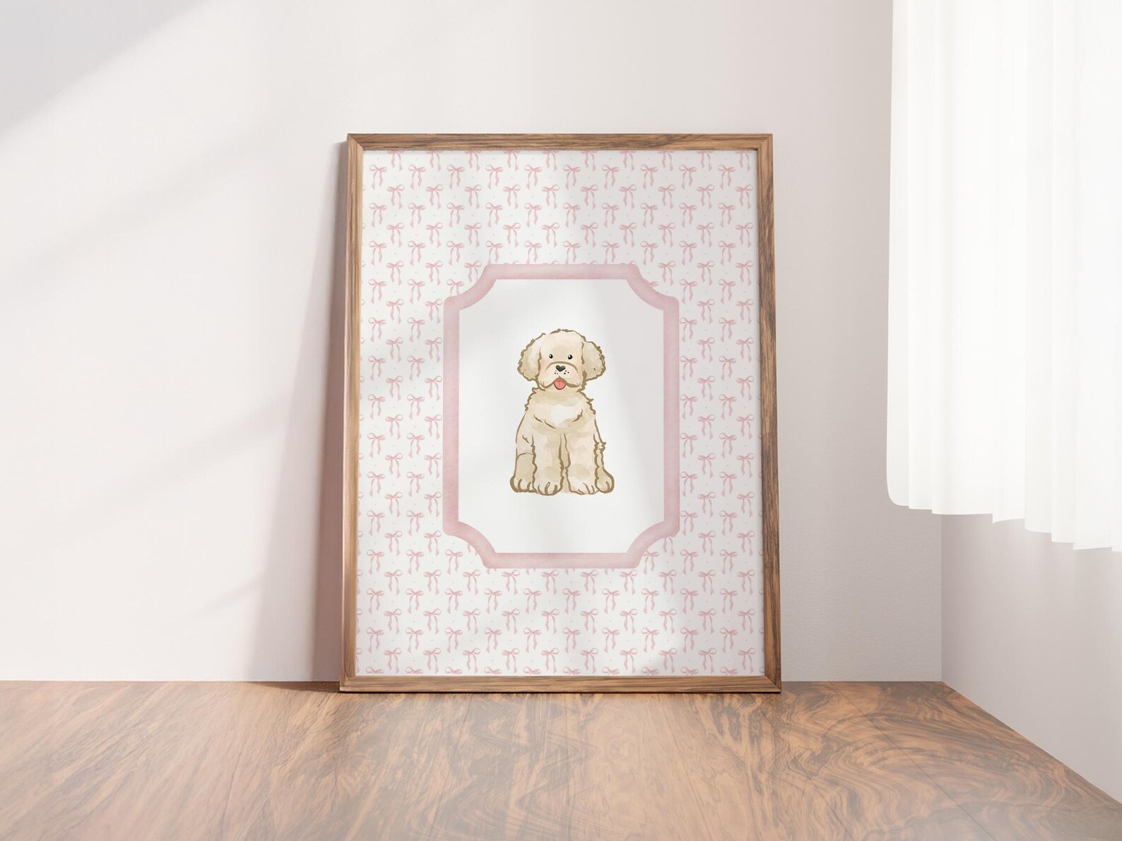 Golden Doodle Print Gifts, Personalized Preppy Dog Poster for Mini ...