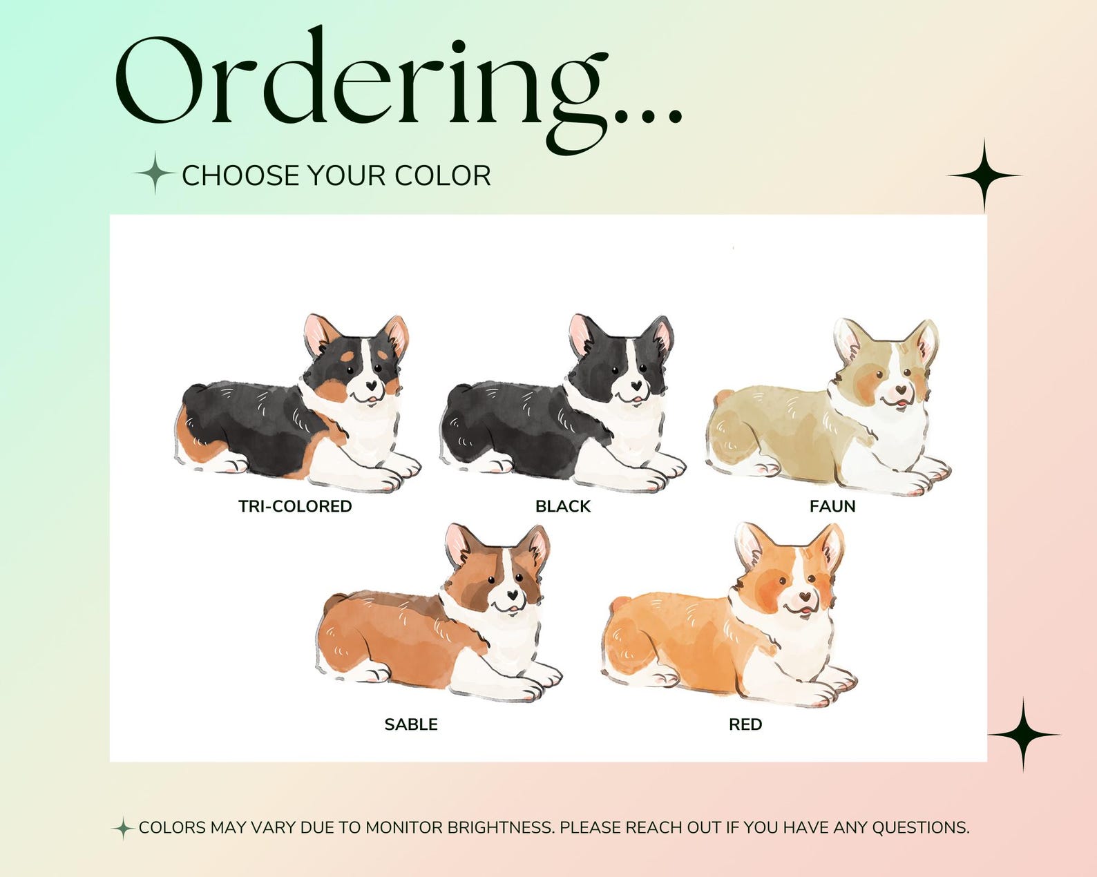 Personalized Corgi Print Gifts, Custom Pet Portrait for Nursery Wall ...