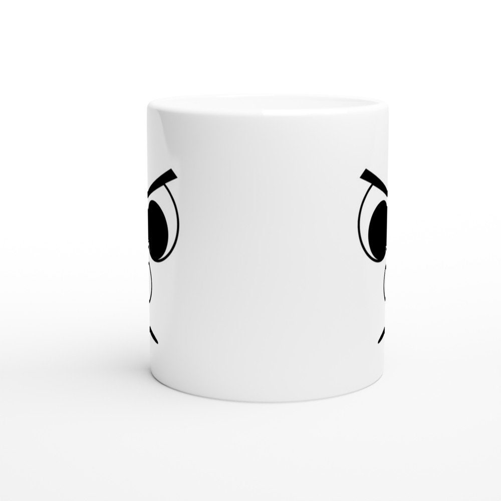 Angry Face Mug Grumpy Face Mug Character Mug Facial - Etsy