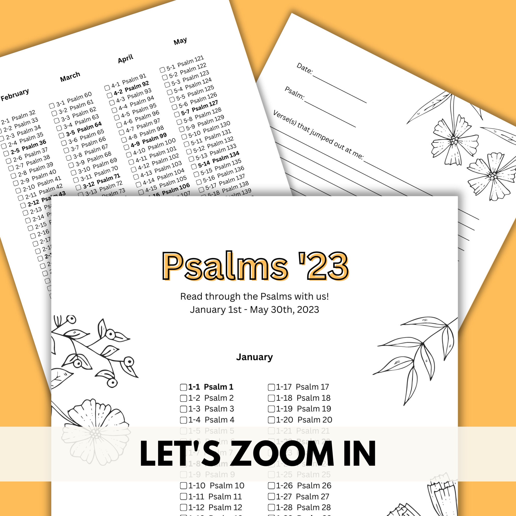Psalms Bible Reading Plan, Checklist, & Coloring Pages - Etsy