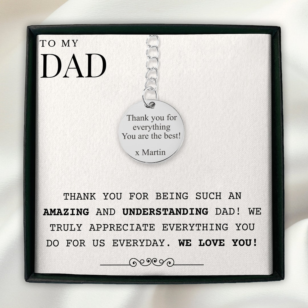 Custom Engraved Fathers Day Key Ring best Gift for Fathers - Etsy