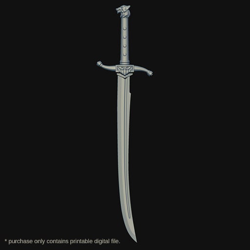 Wolf's Messer - Set Sword Blade + Sword Hilt - 3D File Pre Supported ...